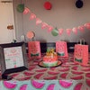 Editable Watermelon Milestone Birthday Poster Pink Watermelon First ...