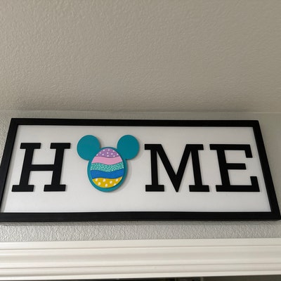 Mickey Disney Inspired Interchangeable Home Sign With Heads - Etsy