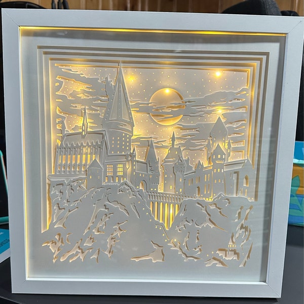 Home | House Paper Flower Shadow Box Frame - Etsy