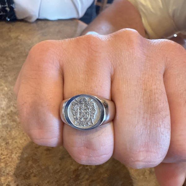 Family Signet Ring Silver Sterling 925 | Personalized Family Crest ...