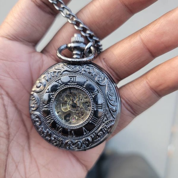 Vintage Style Pocket Watch, Personalized Pocket Watch, Engraved ...