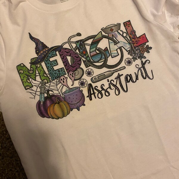 Medical Assistant Halloween PNG: Spooky Nurse Sublimation Design ...