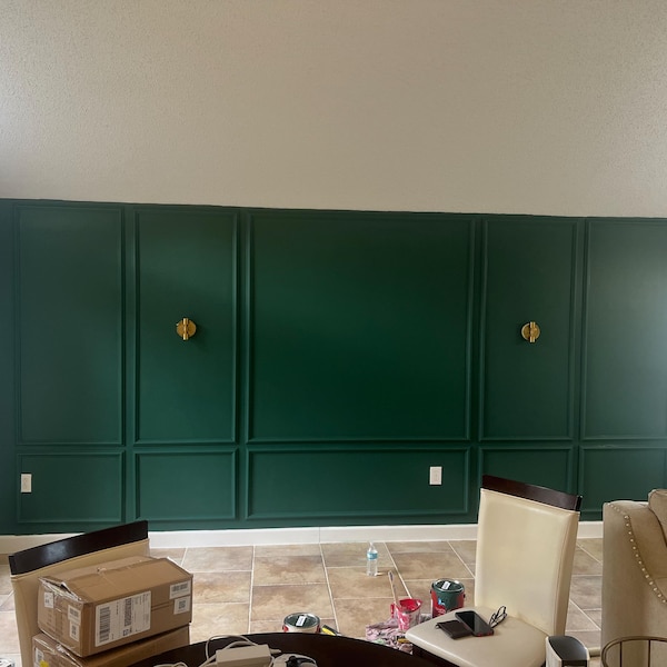 Wall Molding Package Ready to Assemble Wall Paneling Kit Pre-cut ...