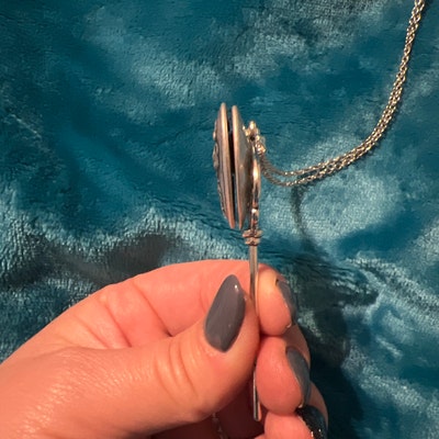 Silver Heart Locket Skeleton Key With a Rose Victorian Style Romantic ...