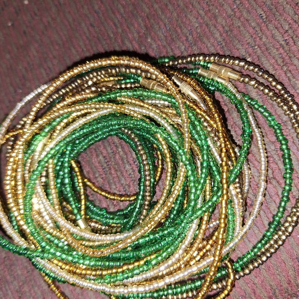 BRAIDED Waist Beads, Waist Beads for Weight Loss, Screw on Waist Beads ...