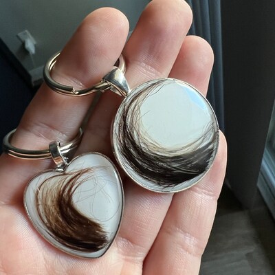 Hair Keychain, Pet Fur Keychain, Pet Fur Memorial, Pet Memorial ...
