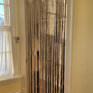 Macrame Curtain Macrame Black Curtain Customizable Macrame Living Room ...