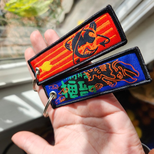 Yellow/purple Squid Pattern Splatoon Woven Keyring - Etsy