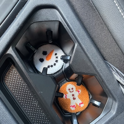 Set of 2 Christmas Car Coasters, Unique Christmas Gift Idea, Christmas ...