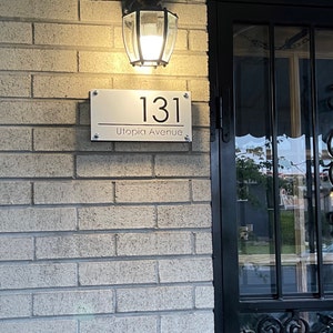 House Wall Plaques UK Luxe A4 Modern House Door Number Address Signs ...