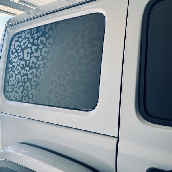 Leopard Cheetah Print Rear Window Decals Fit Jeep Wrangler Unlimited ...