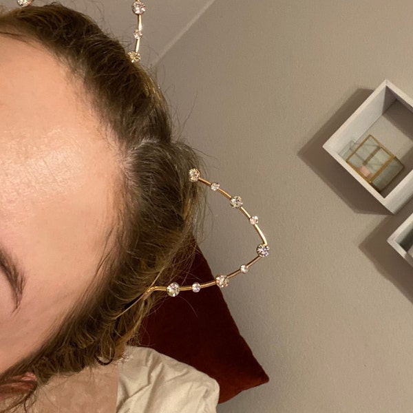 Handmade Crystal Cat Ear Tiara - Cat Ear Headband - Cat Ears Head Band ...