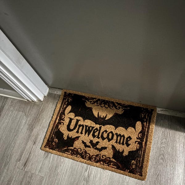 Gothic Bat Coir Doormat, Unwelcome Home Decor - Etsy
