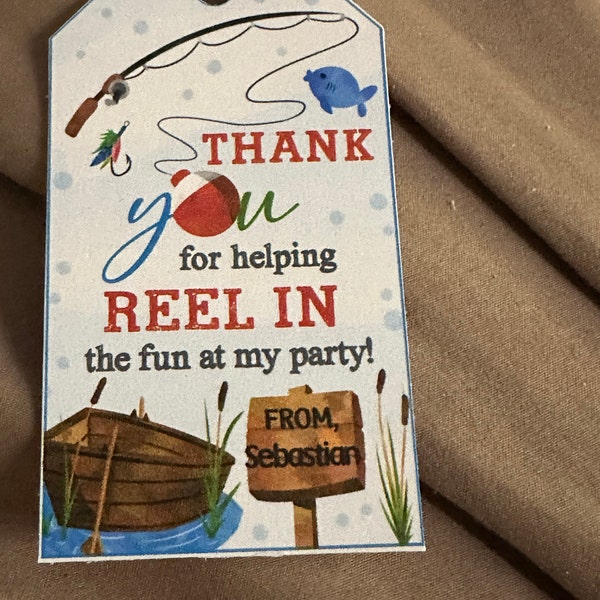 Editable Fishing Tag, Fishing Favor Tags, Fishing Birthday Party ...