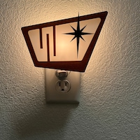 Mid Century Modern "starlite" Night Light | Retro Decor | Atomic Era ...