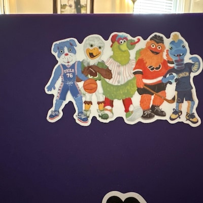 Five Philly Mascots Print phanatic, Gritty, Swoop, Franklin, Phang - Etsy