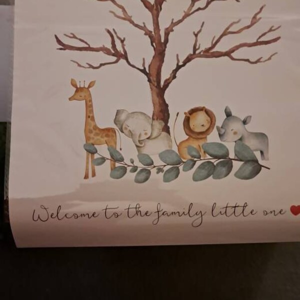 Winnie and Piglet Gender Reveal Fingerprint Tree | Gender Reveal Guest ...