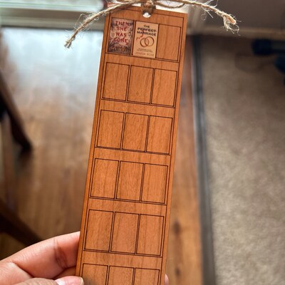 Book Tracker Bookmark Wood Bookmark Wooden Bookmark Bookish Gift Book ...
