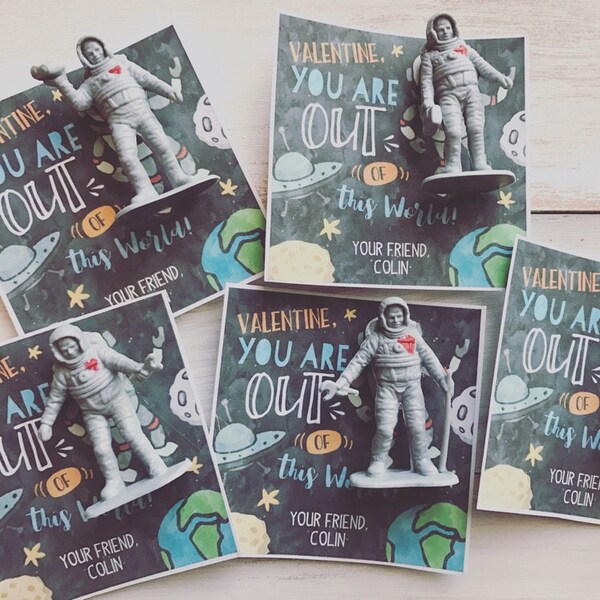 INSTANT DOWNLOAD - EDITABLE Valentine's Day Card Out of This World Kids ...