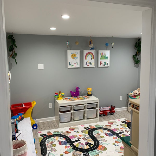 Playroom Wall Art Set of 3, Nursery Posters, Toddler Wall Art ...