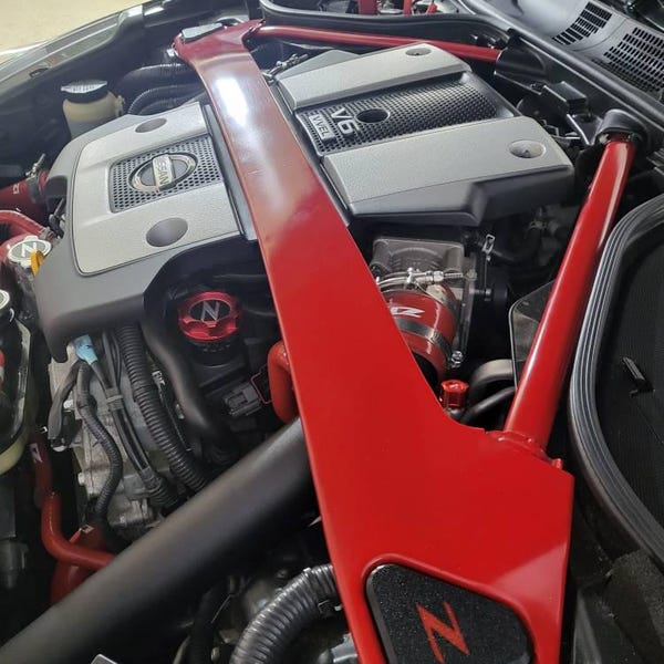 Nissan 370z Front Strut Tower Brace Bolt Covers / Caps - Etsy