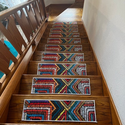 Rainbow Stair Rug, Stair Treads Carpet, Stair Treads Rug, Non-slip ...
