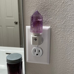 Smoky Quartz Crystal Tower LED Night Light With Light Sensor / - Etsy