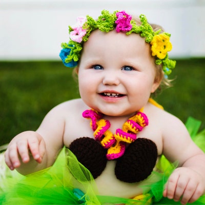 Hula Luau Tutu Outfit, Skirt Tulle Tutu and Top, Halloween Costume - Etsy