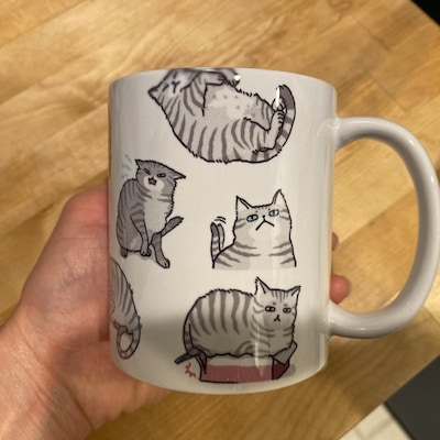 Funny Meme Cat Mug 11oz and 15oz Cat Mugs Funny Cat Mom Gift for Cat ...