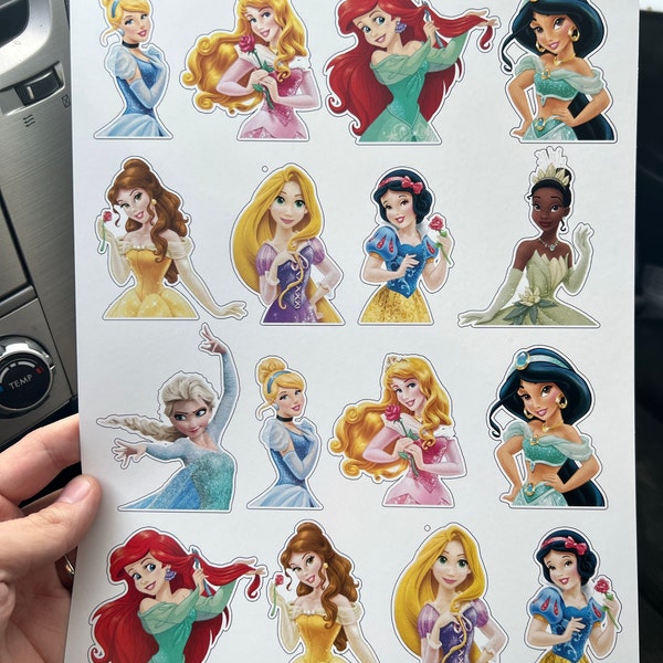 Printable Princess Cupcake Toppers, Digital Download, Princess Cupcakes ...