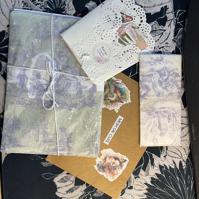 10 Pieces of Handmade Assorted Paper, Mesh, Crepe, Textured Paper, Junk ...