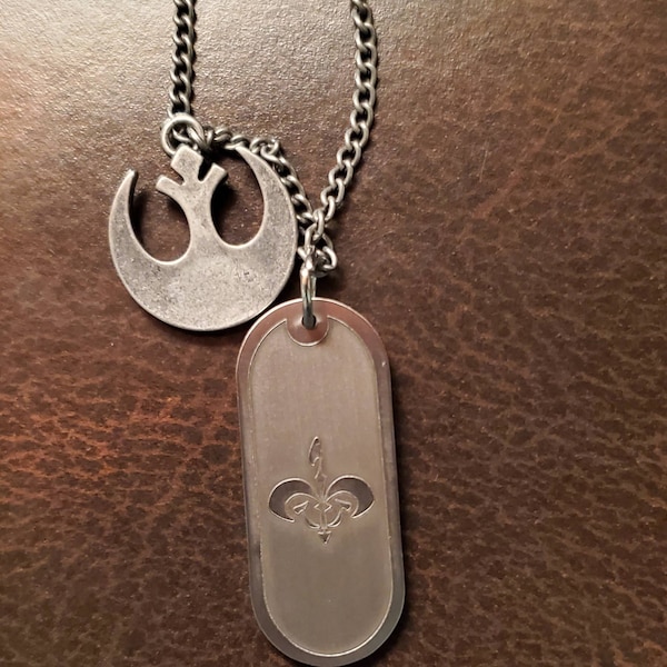 The Mandalorian Bounty Hunter ID Card Custom Solid Metal Stainless ...