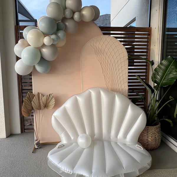 Coastal Cottage Layered Balloons | Beach First Birthday | Beach Baby ...