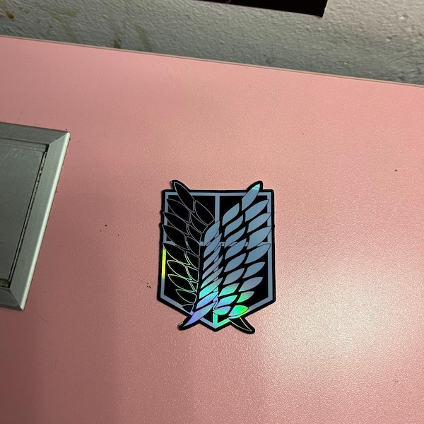 AOT Scouts Regiment Pink Holographic Sticker - Etsy
