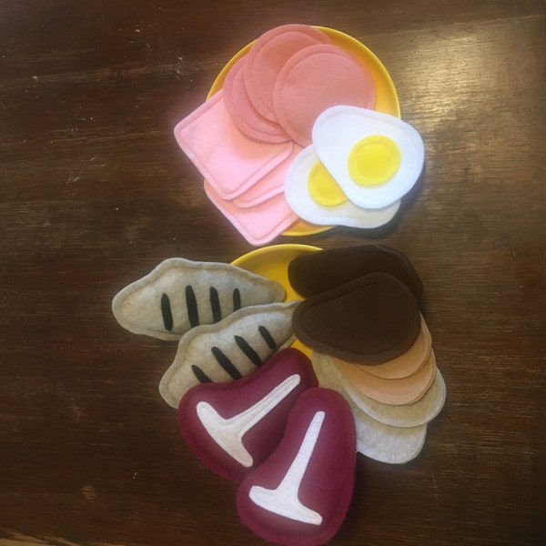 Felt Food Play Pancake, Pretend Play Food, Breakfast, Toy Kitchen Foods ...