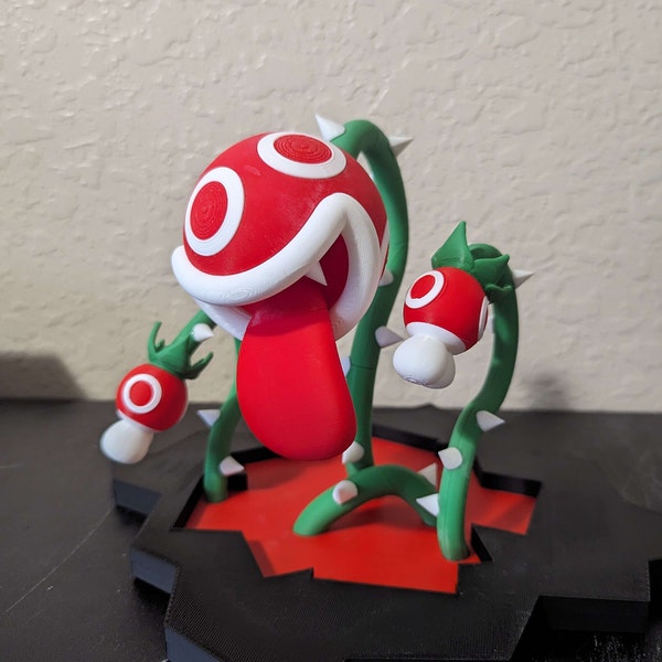 Lava Piranha Plant Boss From Paper Mario Figure - Etsy