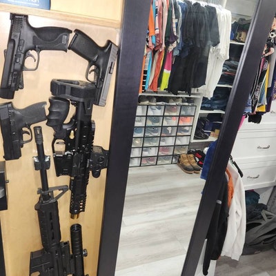 MIRROR SAFE Hidden Storage Mirror, In-wall Gun Safe, Concealment ...