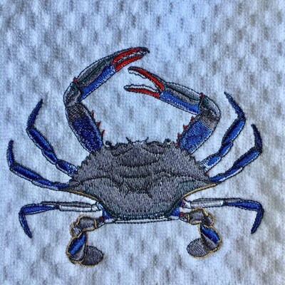 Blue Crab Embroidery Design - Etsy