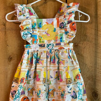 Sesame Street Inspired Dress FREE SHIPPING Made to Match - Etsy