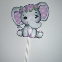 Purple Girl Elephant Clip Art, Watercolor Very Cute Little Peanut ...
