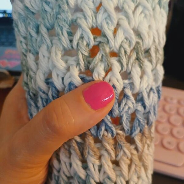 Chunky Yarn Knit Wristlet Keychain | Loop Key Chain With Lobster Clasp ...