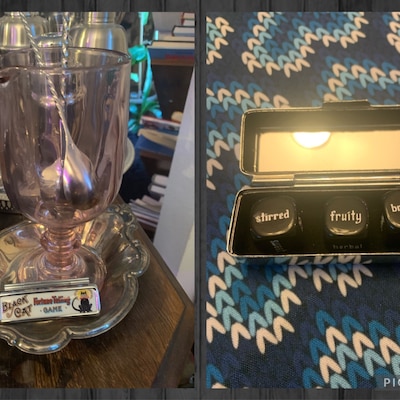 Black Cat Fortune Telling Game Psychic Tarot Cards Trinket Stash Metal ...