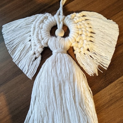 Macrame Angel Pdf Pattern, Easy Christmas Decor DIY, Macrame Christmas ...