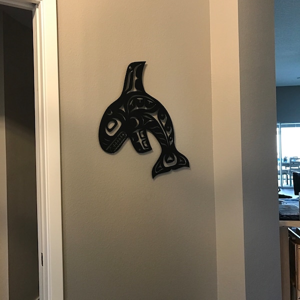 First Nations Native Steel Orca Whale Wall Panel Two Sizes - Etsy