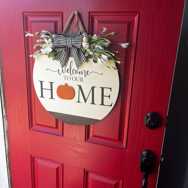 Front Door Decor, as for Me and My House, Joshua 24:15 Door Sign ...