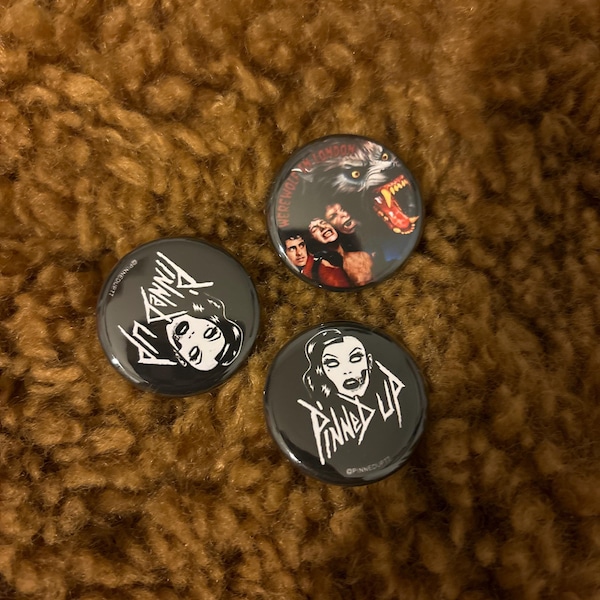 Horror Halloween Pins 1.25" Pinback Buttons - Etsy