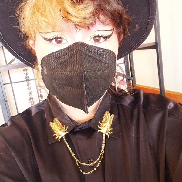 Handmade Large Brass Cicada Collar Pins // Spirit Animal Lapel Cardigan ...