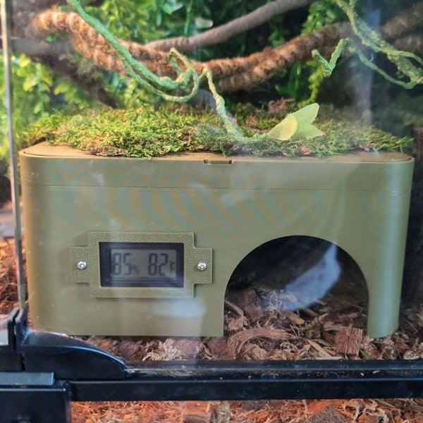Reptile Humid Hide With Thermometer/hygrometer - Etsy