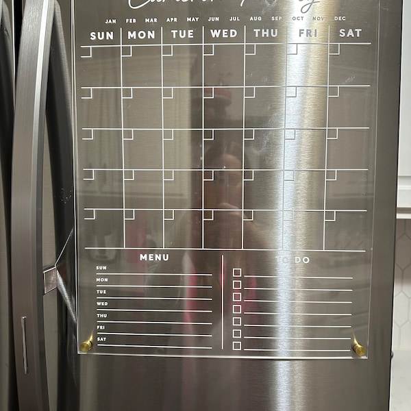 Elegant Custom Family Fridge Calendar | Modern Kitchen Organization ...