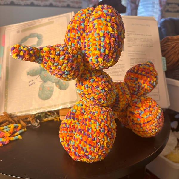No Sew Balloon Dog Crochet Pattern, Beginner Amigurumi Puppy, Balloon ...